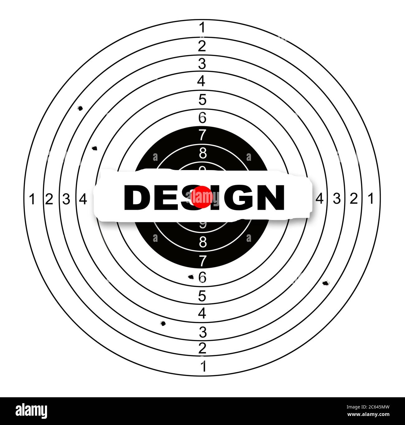 Shooting target with word design made in 2d software Stock Photo - Alamy