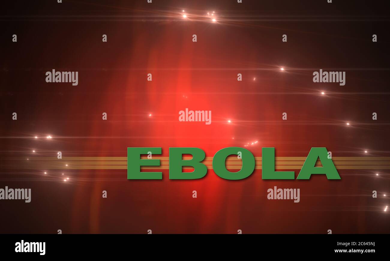 word EBOLA writing on lines end optical flares background Stock Photo ...