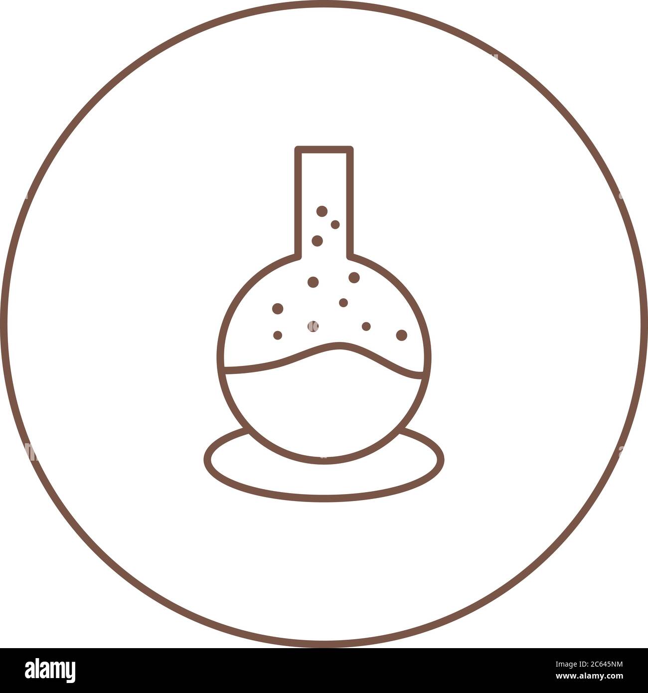 Unique Bubbles From Experiment Vector Line Icon Stock Vector Image ...