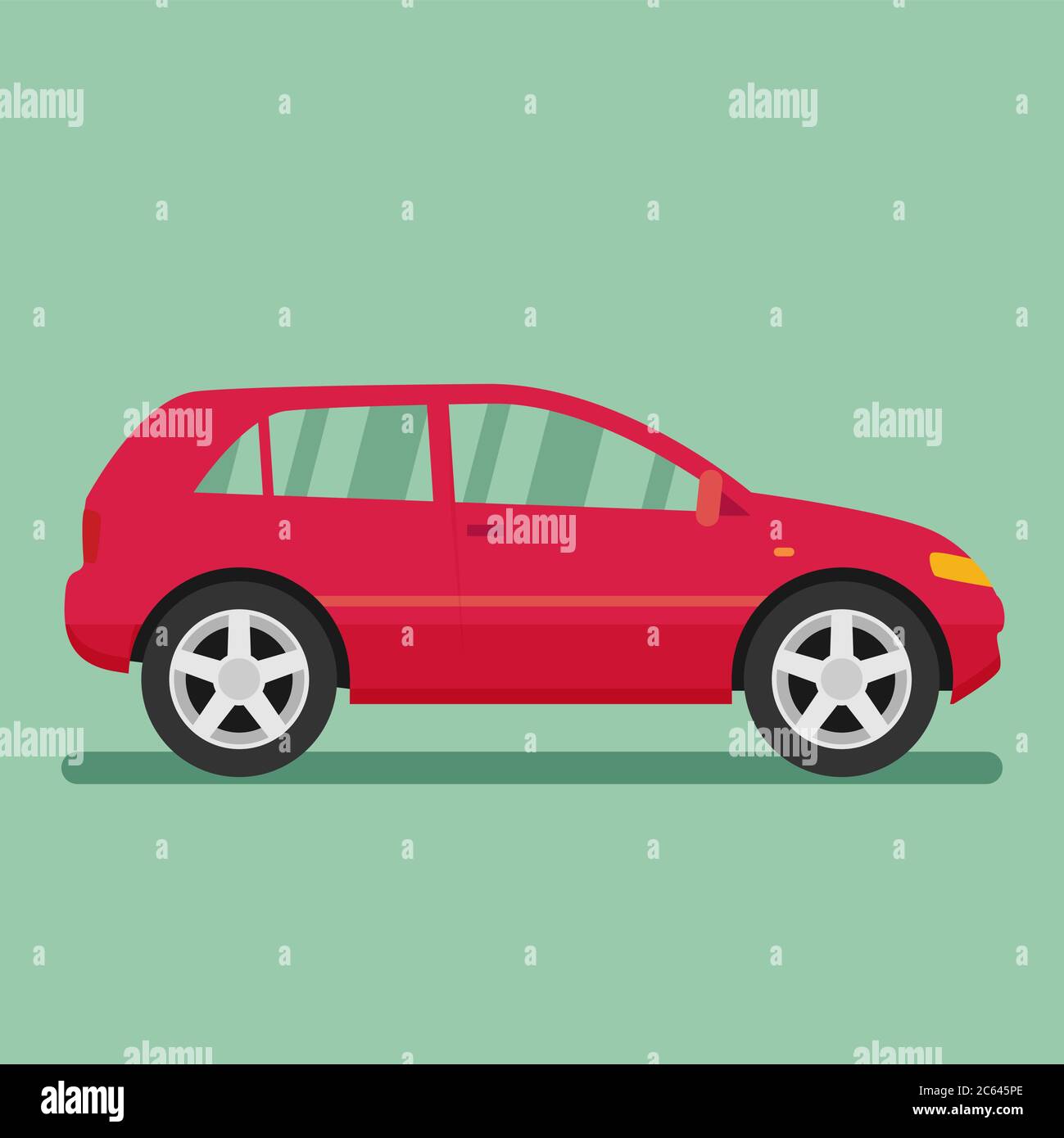 Isolated vector car. Flat design style Stock Vector Image & Art - Alamy
