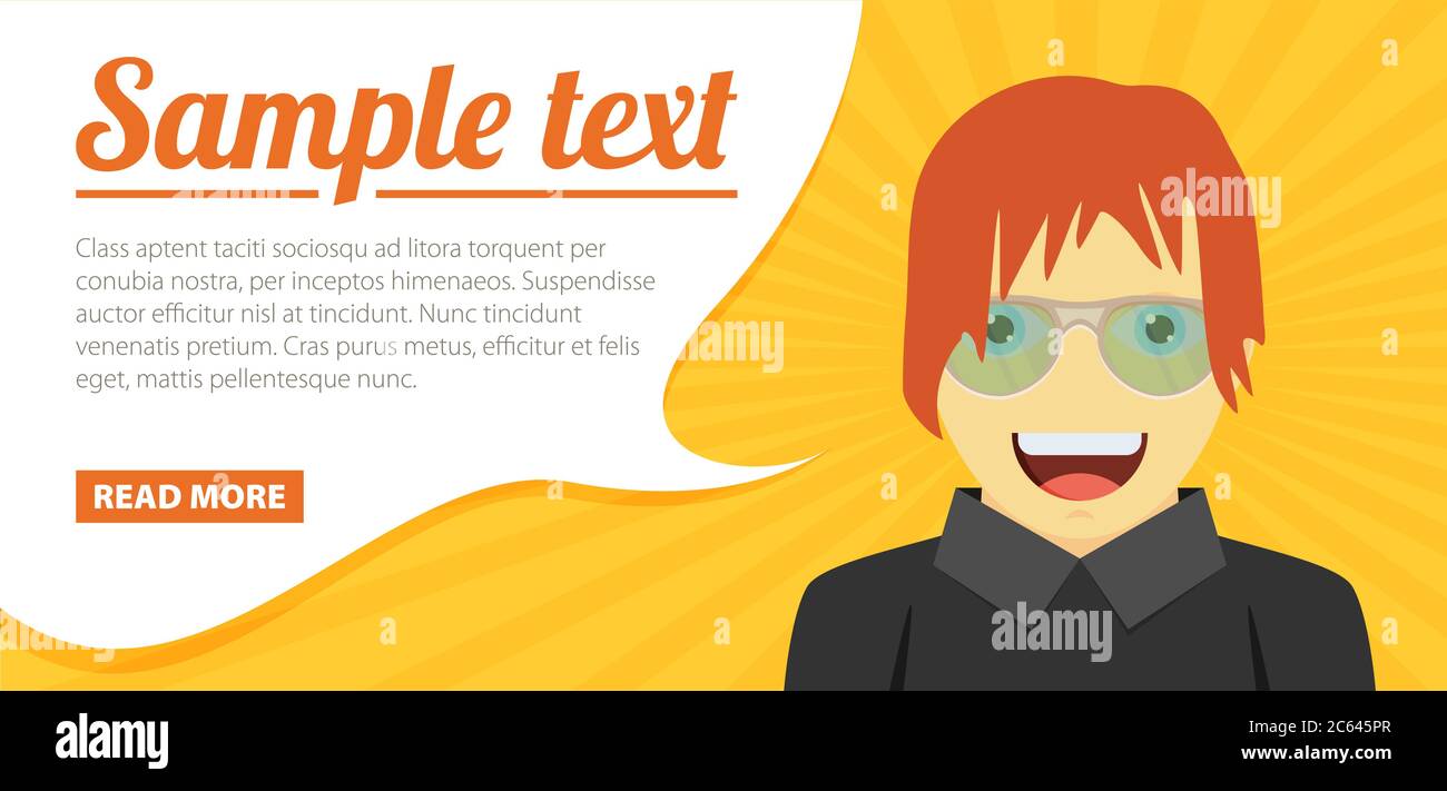 Fun concept. Vector flat design illustration. Horizontal layout with a ...