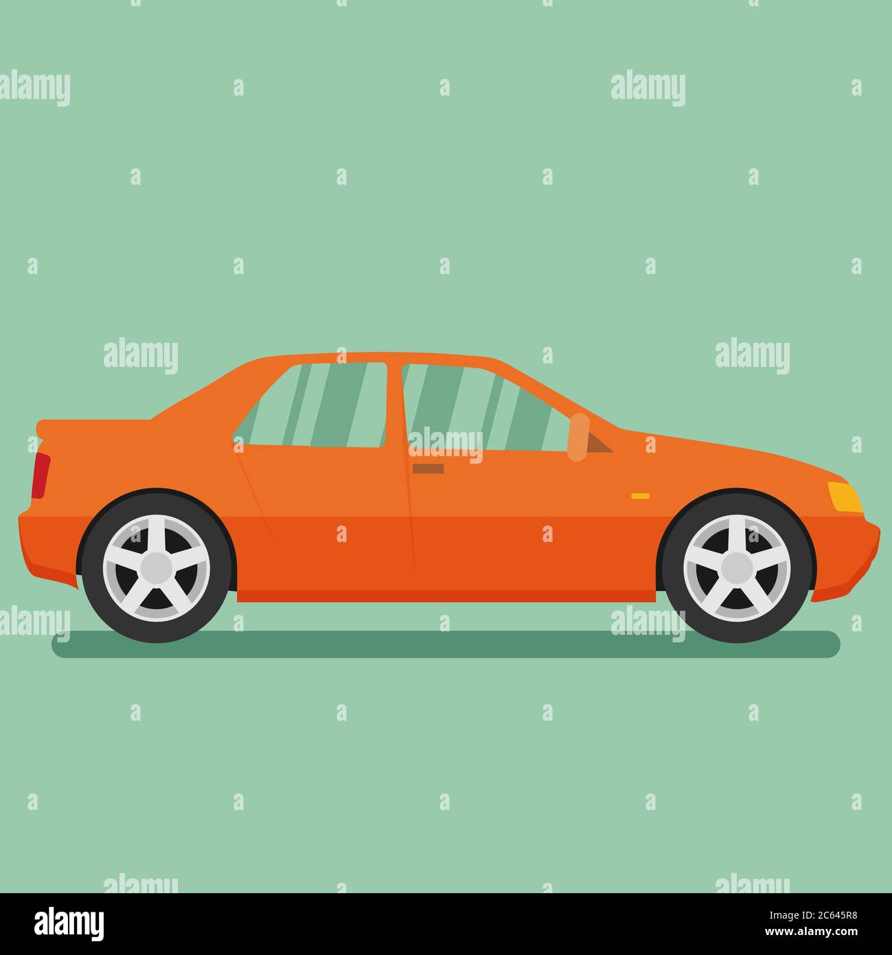 Isolated vector car. Flat design style Stock Vector Image & Art - Alamy