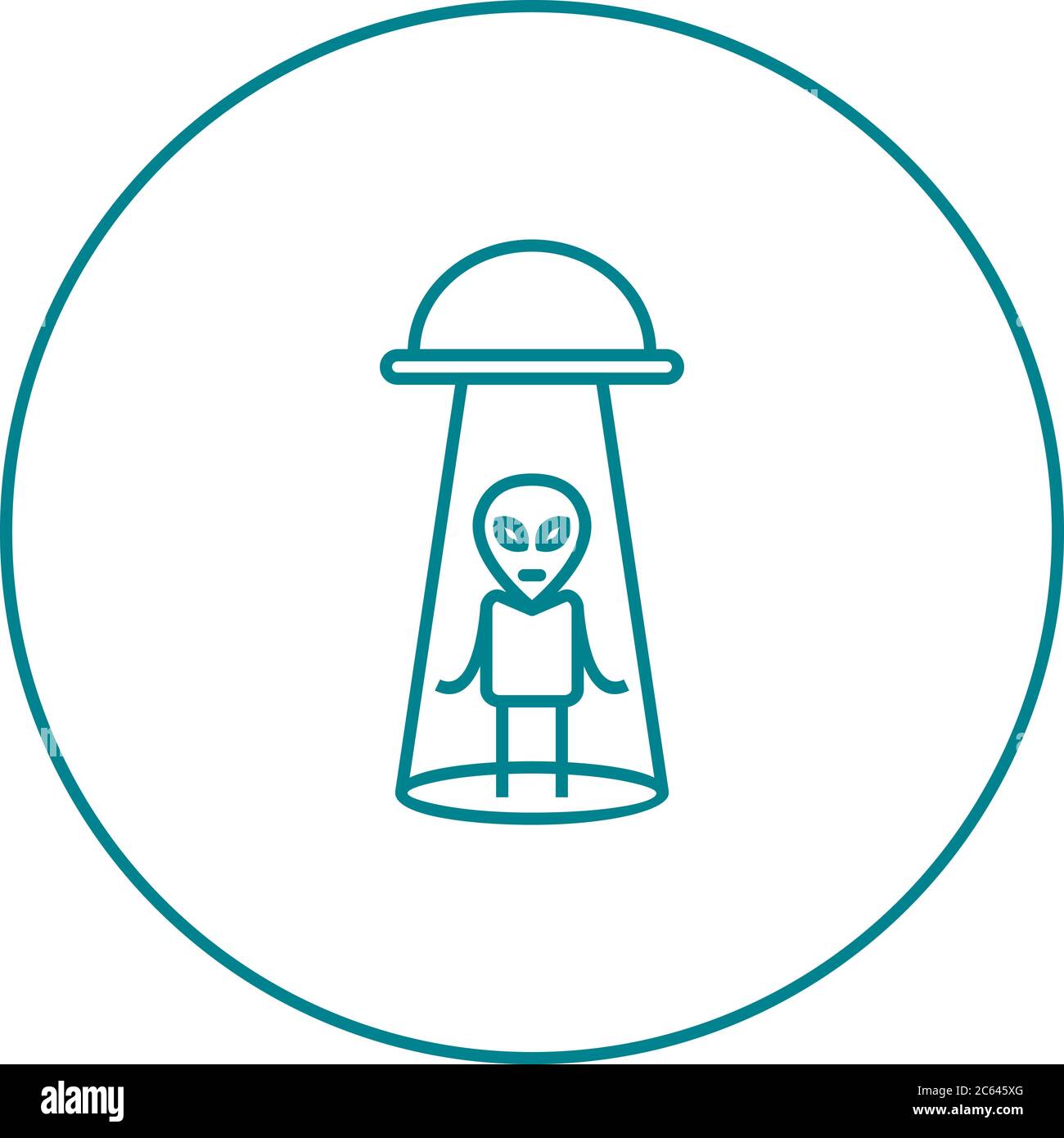 Unique Alien Abduction Vector Line Icon Stock Vector Image & Art - Alamy