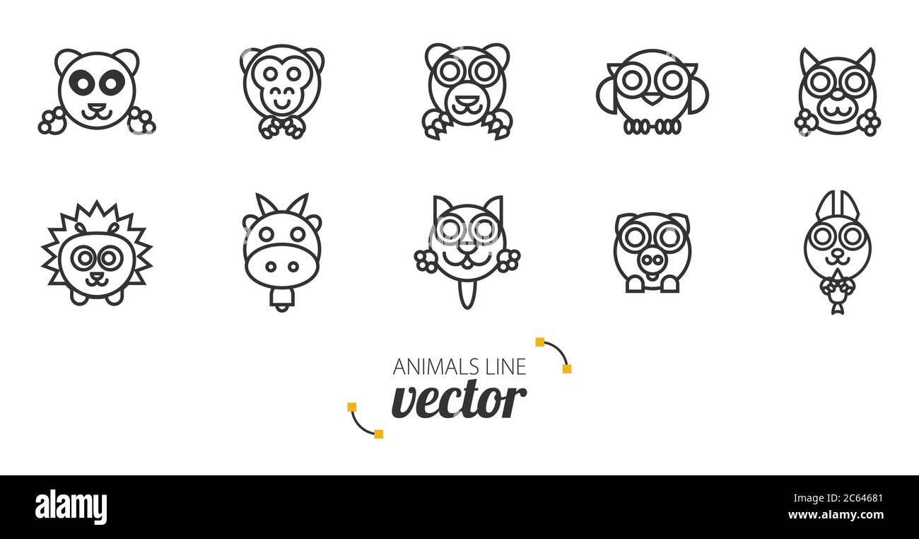 Monkey icon outline style Stock Vector Images - Alamy