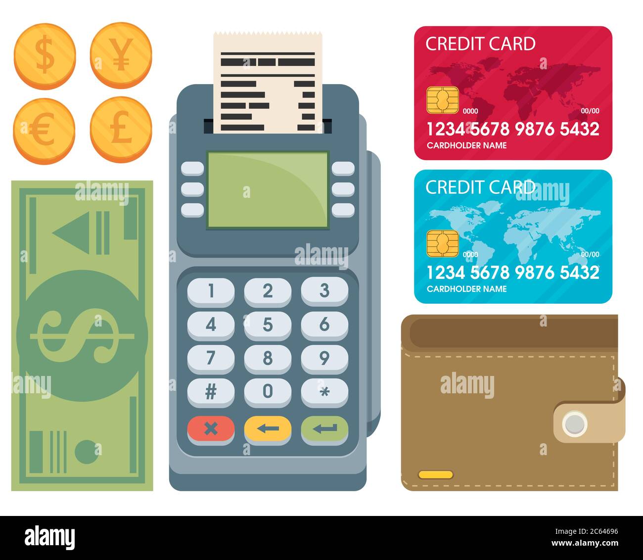Payment methods vector vectors hi-res stock photography and images - Alamy
