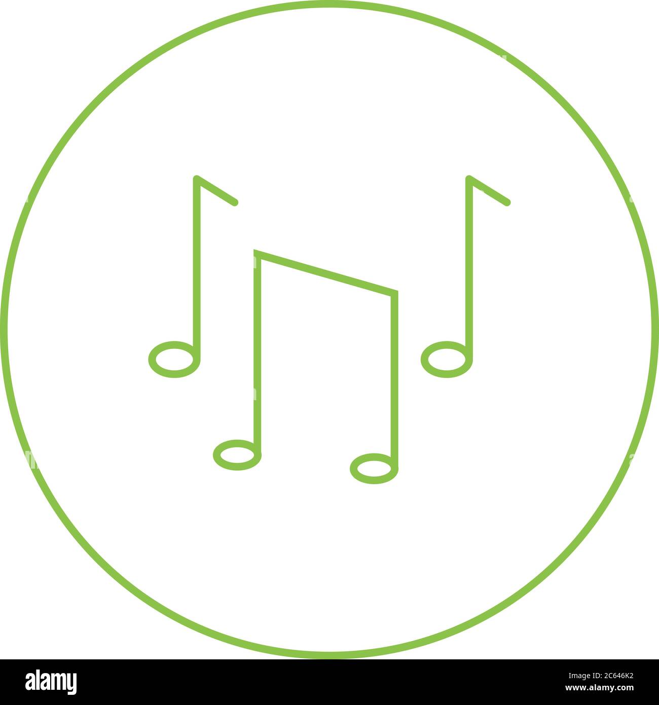 Unique Musical Notes Vector Line Icon Stock Vector Image & Art - Alamy