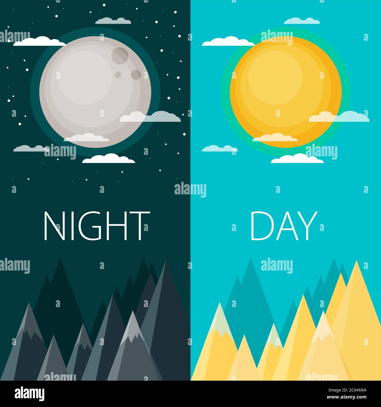 Day And Night Vector