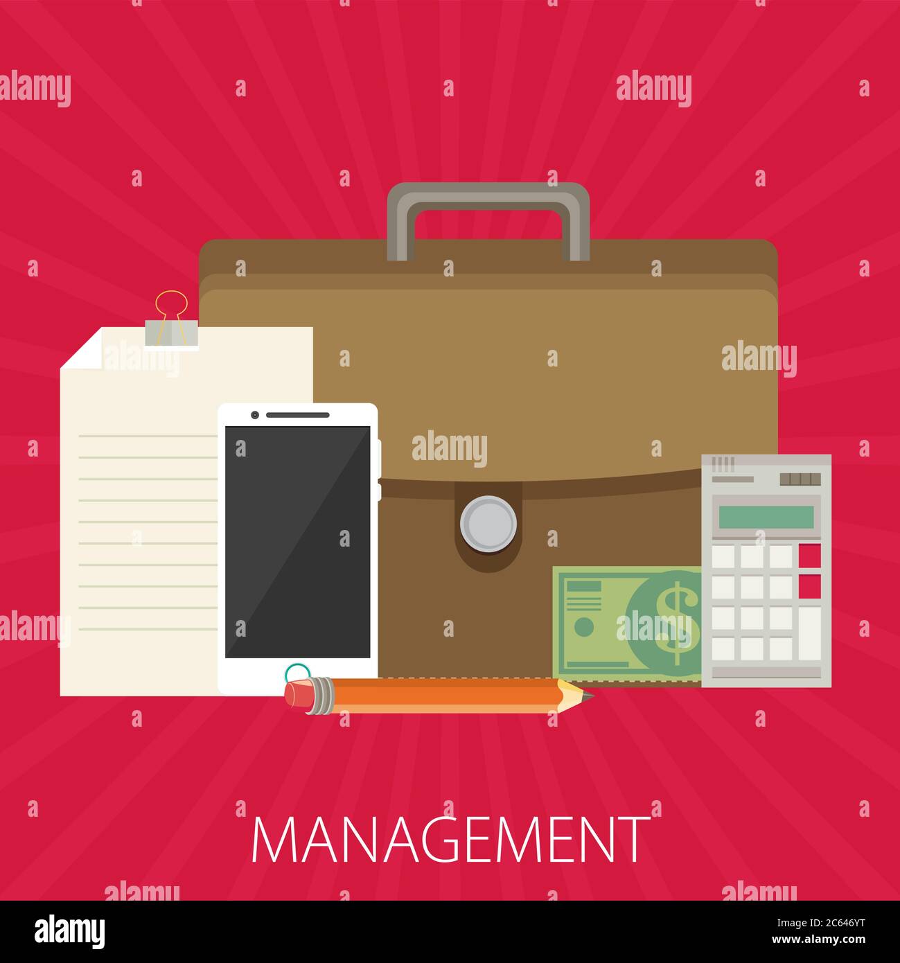 Vector illustration of management flat design concept Stock Vector ...