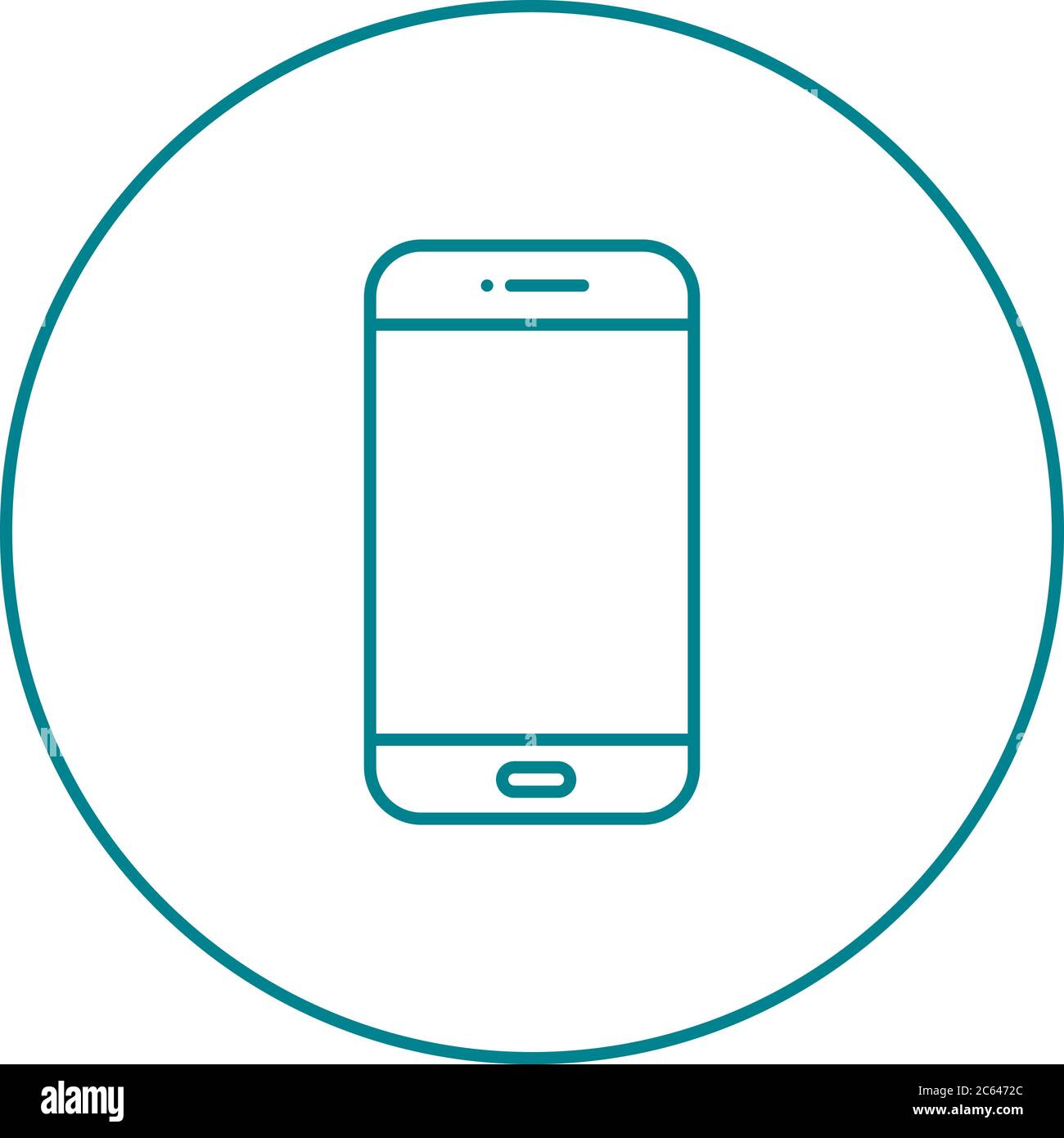 Unique Mobile Vector Line Icon Stock Vector Image & Art - Alamy