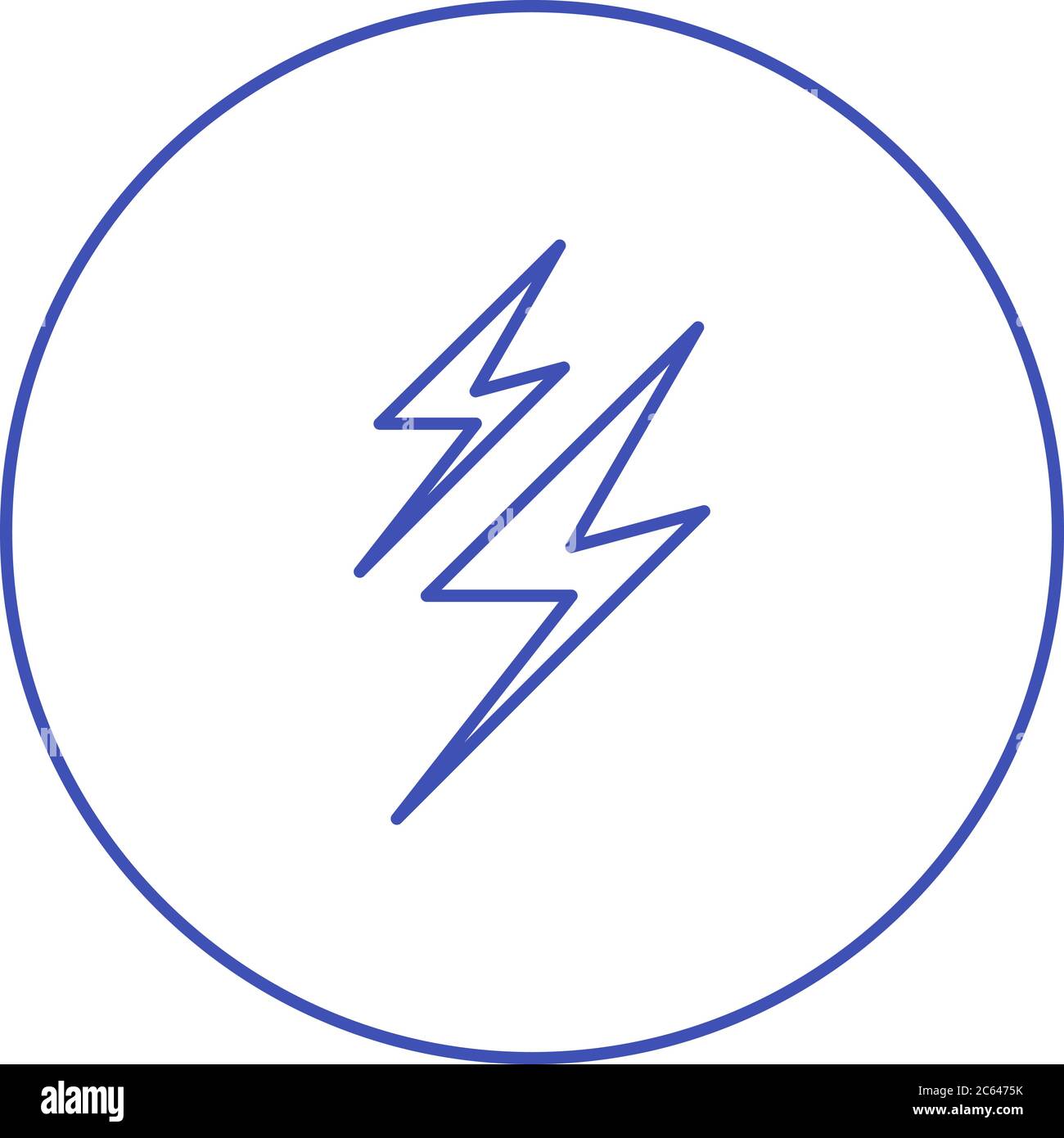 Unique Lightning Vector Line Icon Stock Vector Image & Art - Alamy