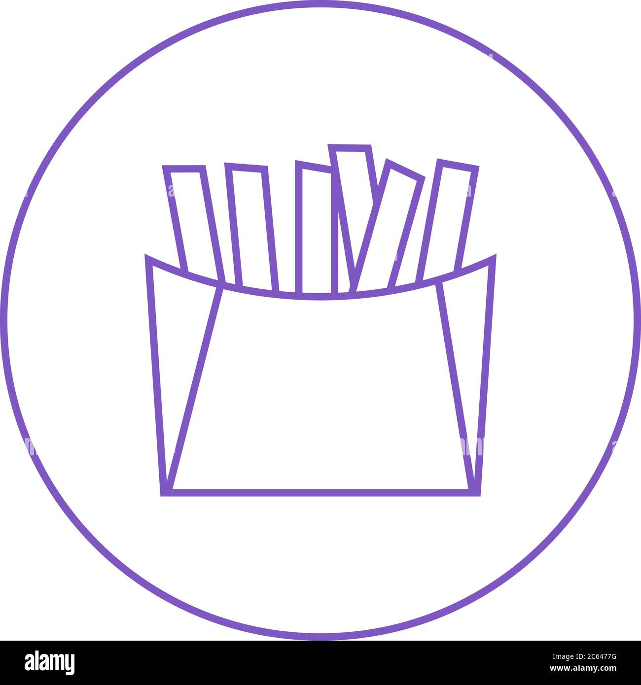 Unique Fries Vector Line Icon Stock Vector Image & Art - Alamy