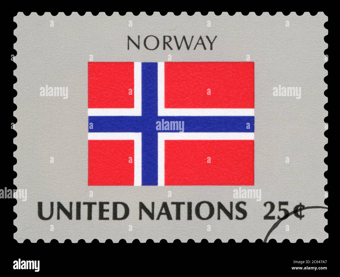 NORWAY - Postage Stamp of Norway national flag, Series of United ...
