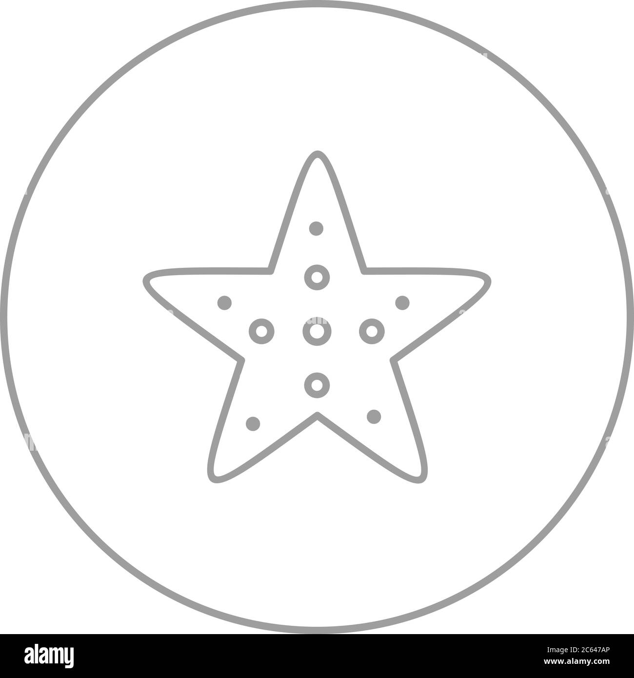 Unique Starfish Vector Line Icon Stock Vector Image & Art - Alamy