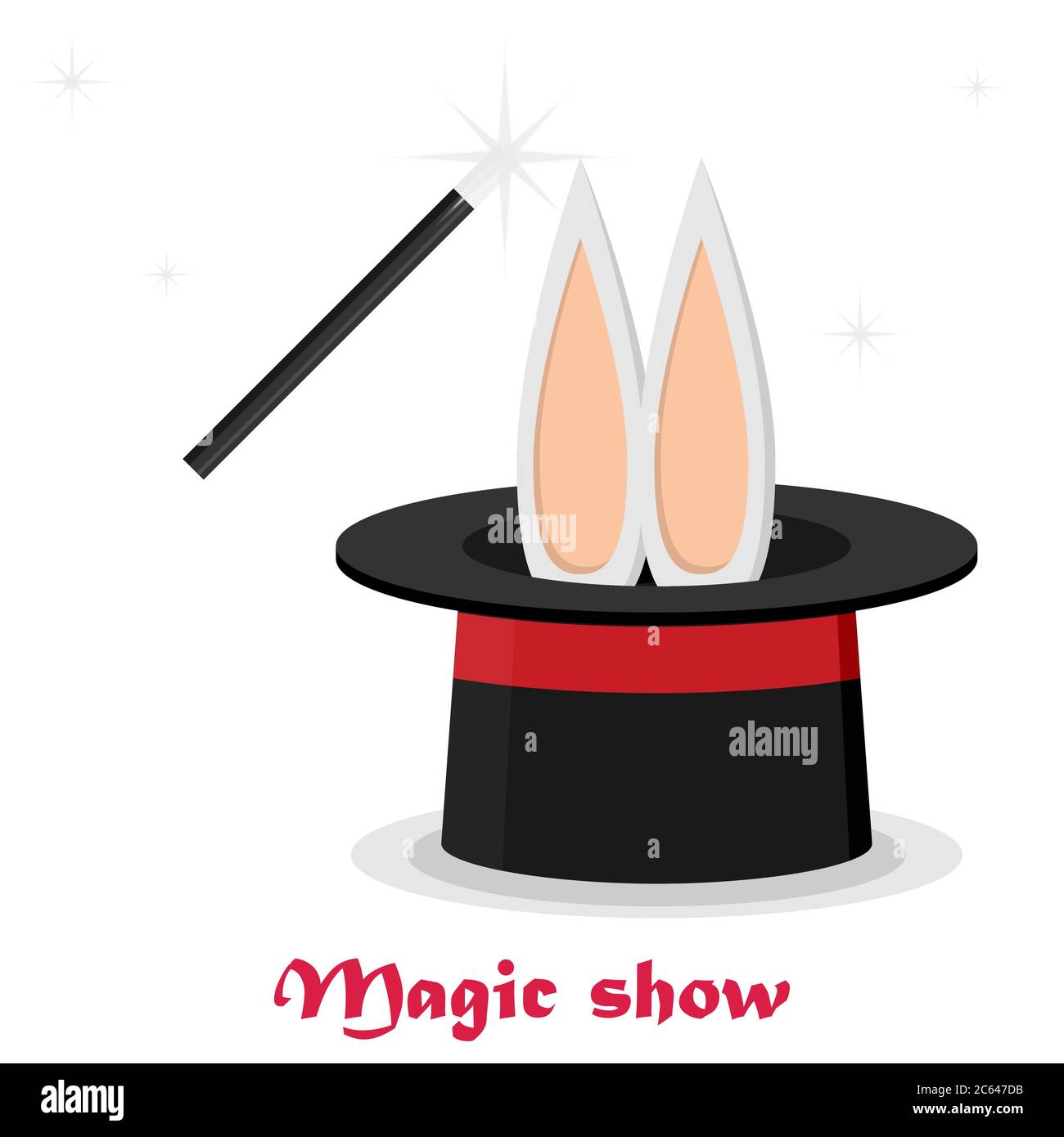 Magic trick. Flat style design - vector Stock Vector Image & Art - Alamy