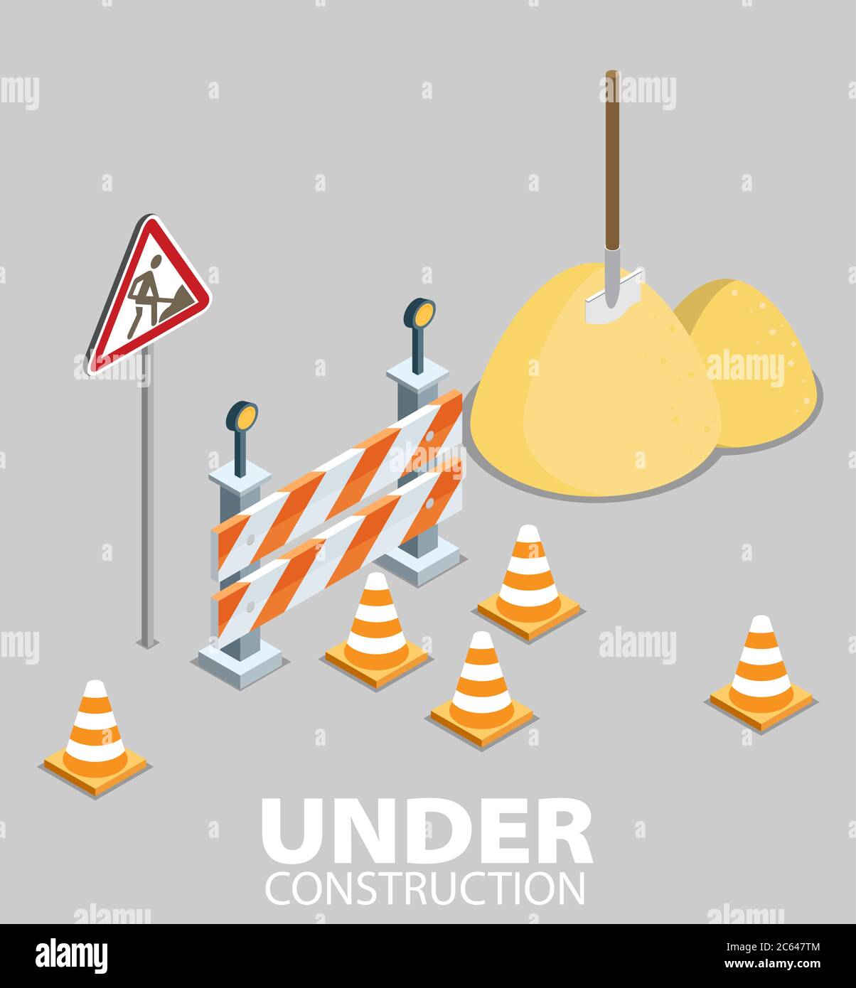 Road repair, under construction road sign, repairs, maintenance and ...