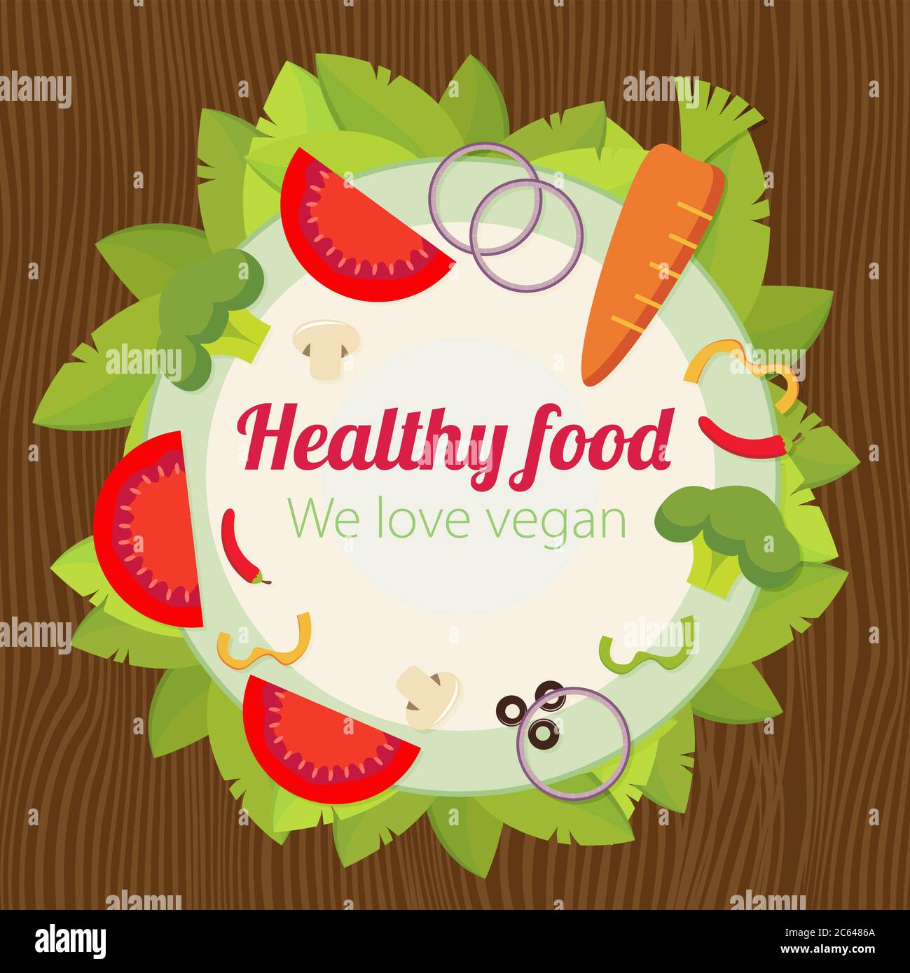 healthy food vector illustration Stock Vector Image & Art - Alamy