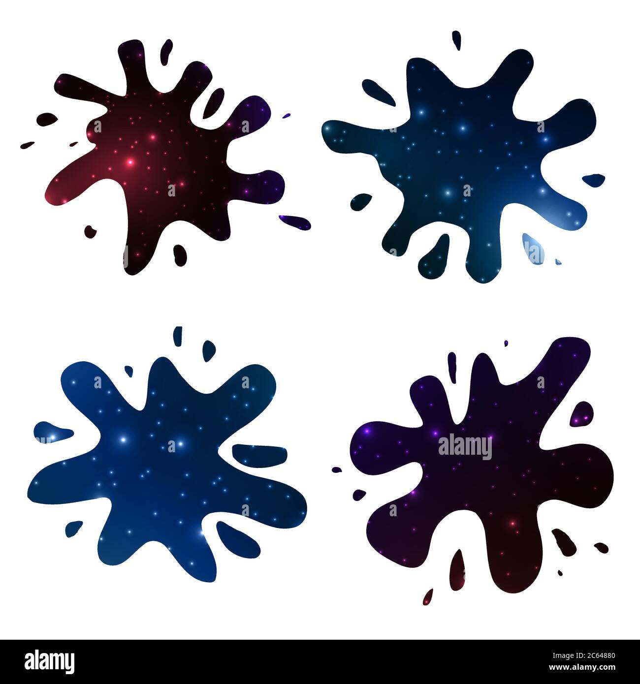 Set of watercolor blobs with space. Vector element for your creativity ...