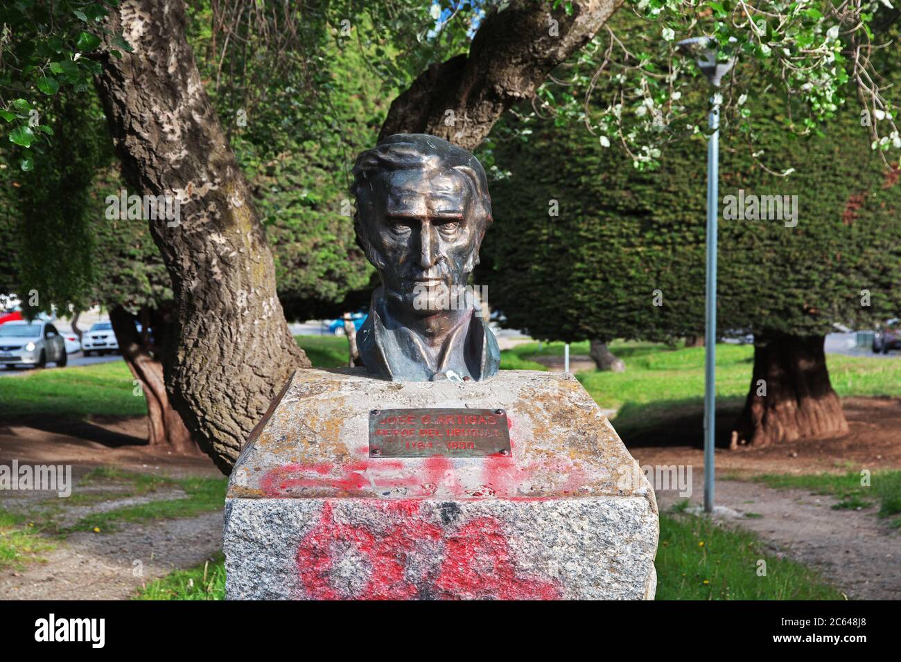 The statue in Punta Arenas, Patagonia, Chile Stock Photo - Alamy