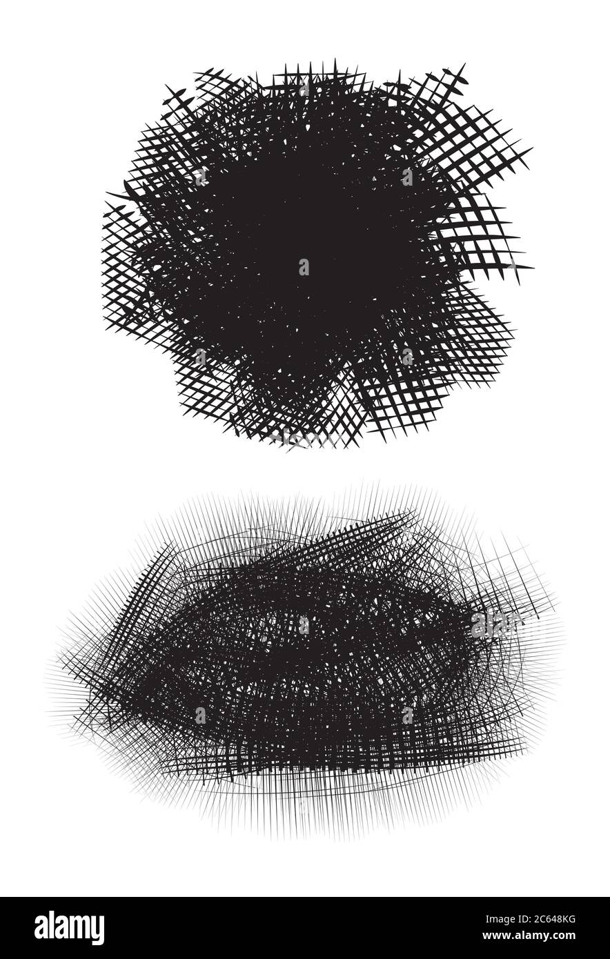 Template Ink Scribbles and Scratches. Vector element for your ...