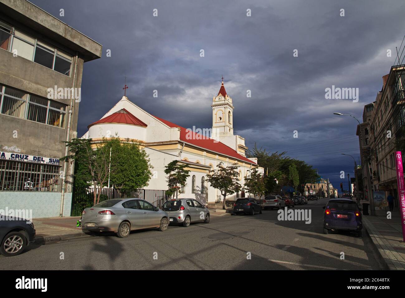The church in Punta Arenas, Patagonia, Chile Stock Photo - Alamy