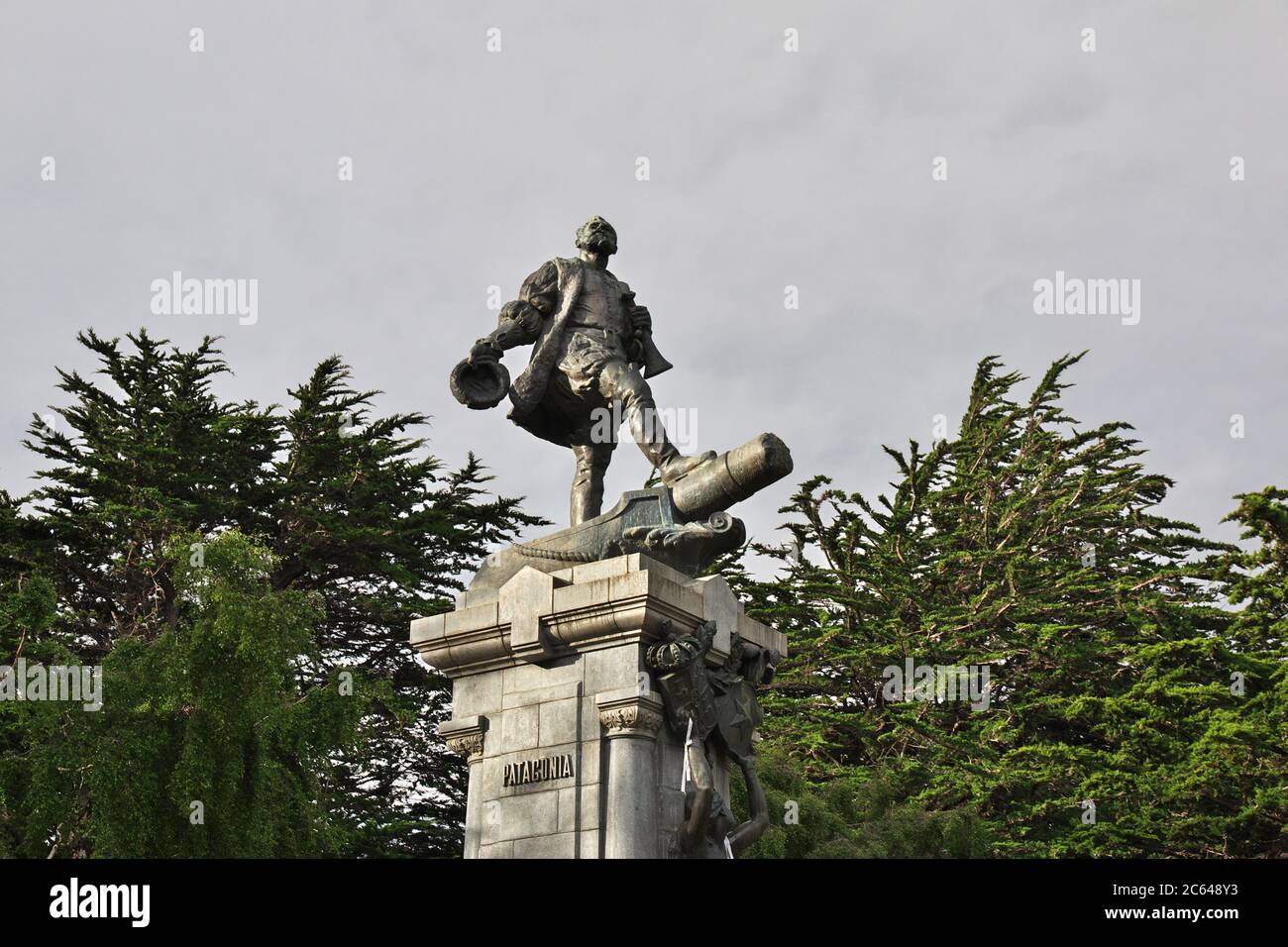 Magellan Monument in Punta Arenas, Patagonia, Chile Stock Photo - Alamy