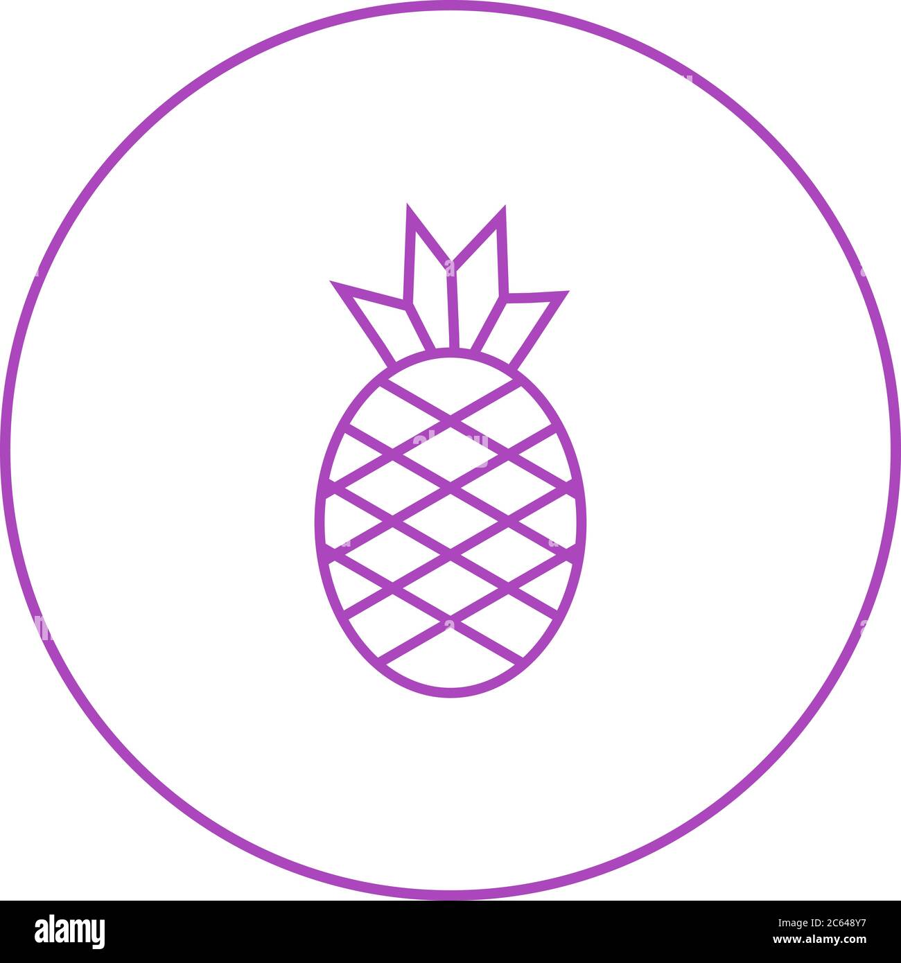 Unique Pineapple Vector Line Icon Stock Vector Image & Art - Alamy