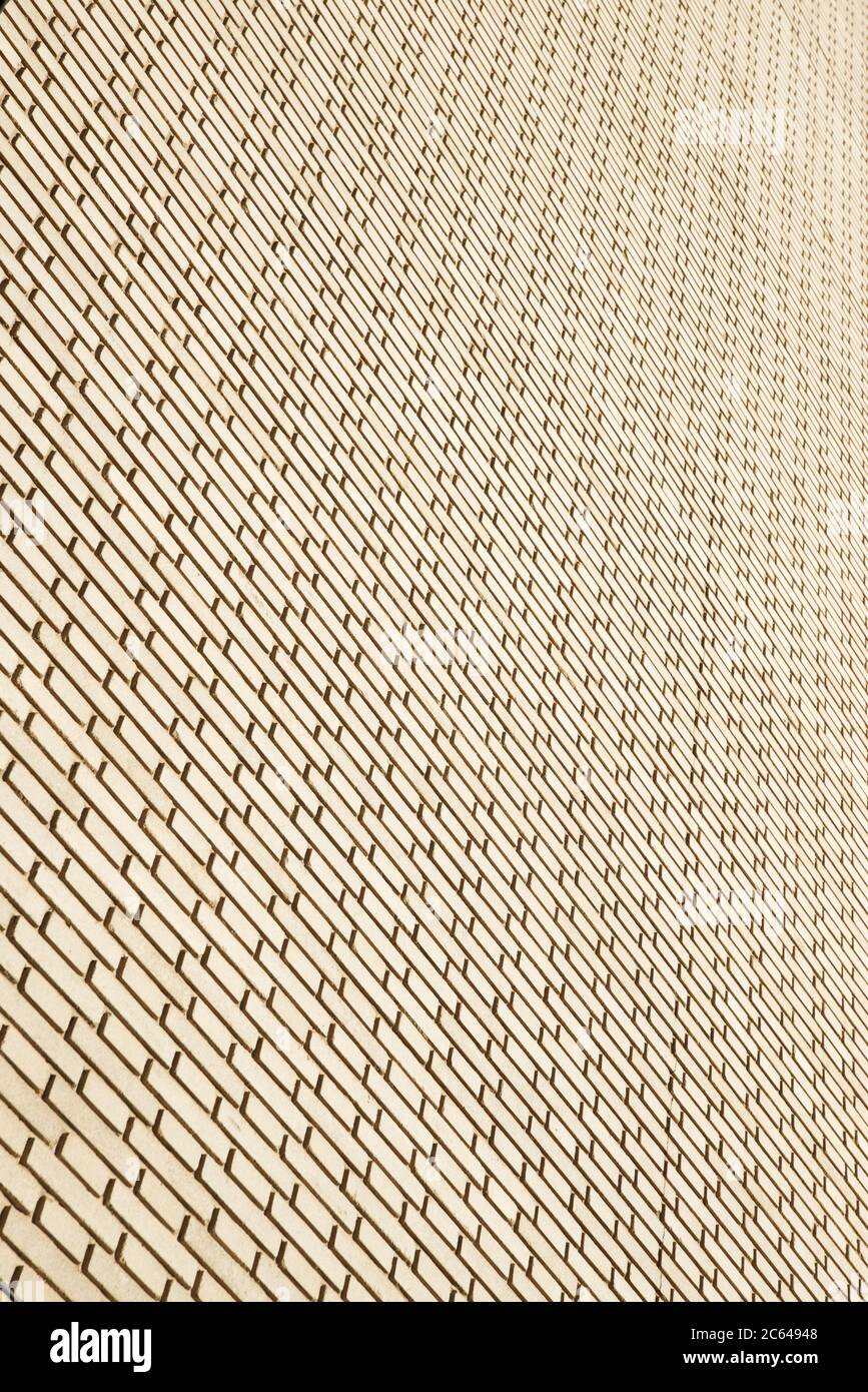 Bottom view of a large brick wall Stock Photo - Alamy
