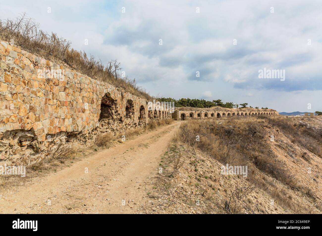 Stone ruins, Dalian Lushun Russo-Russian War ruins, Chair Hill Fort ...