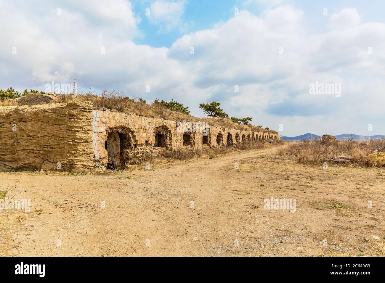 Stone ruins, Dalian Lushun Russo-Russian War ruins, Chair Hill Fort ...