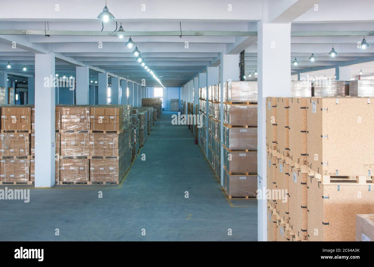 Inside the warehouse Stock Photo - Alamy