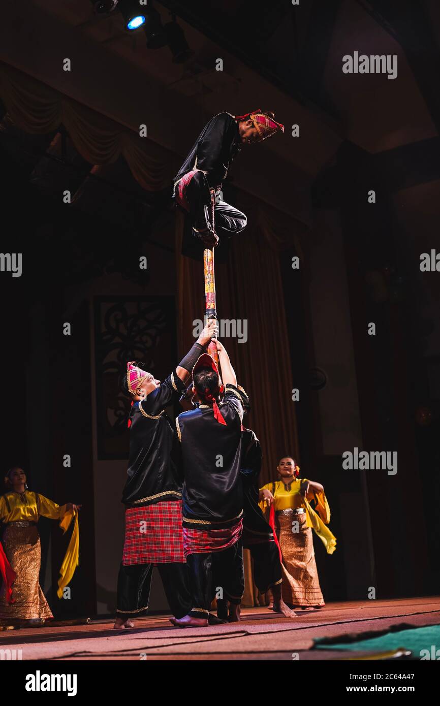 Sarawakian traditional dance by Melanau People, one of the local ethic ...