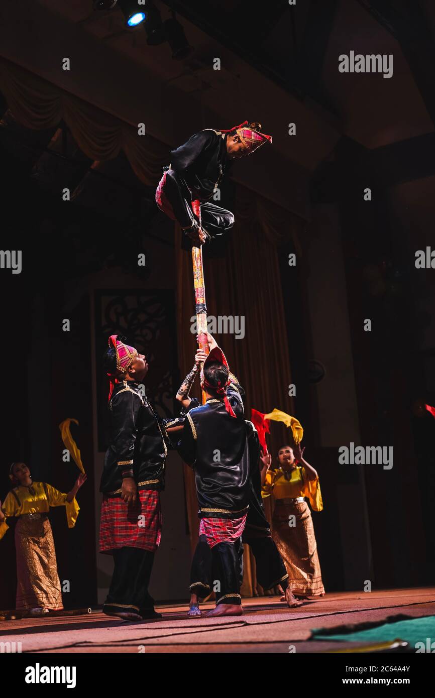 Sarawakian traditional dance by Melanau People, one of the local ethic ...