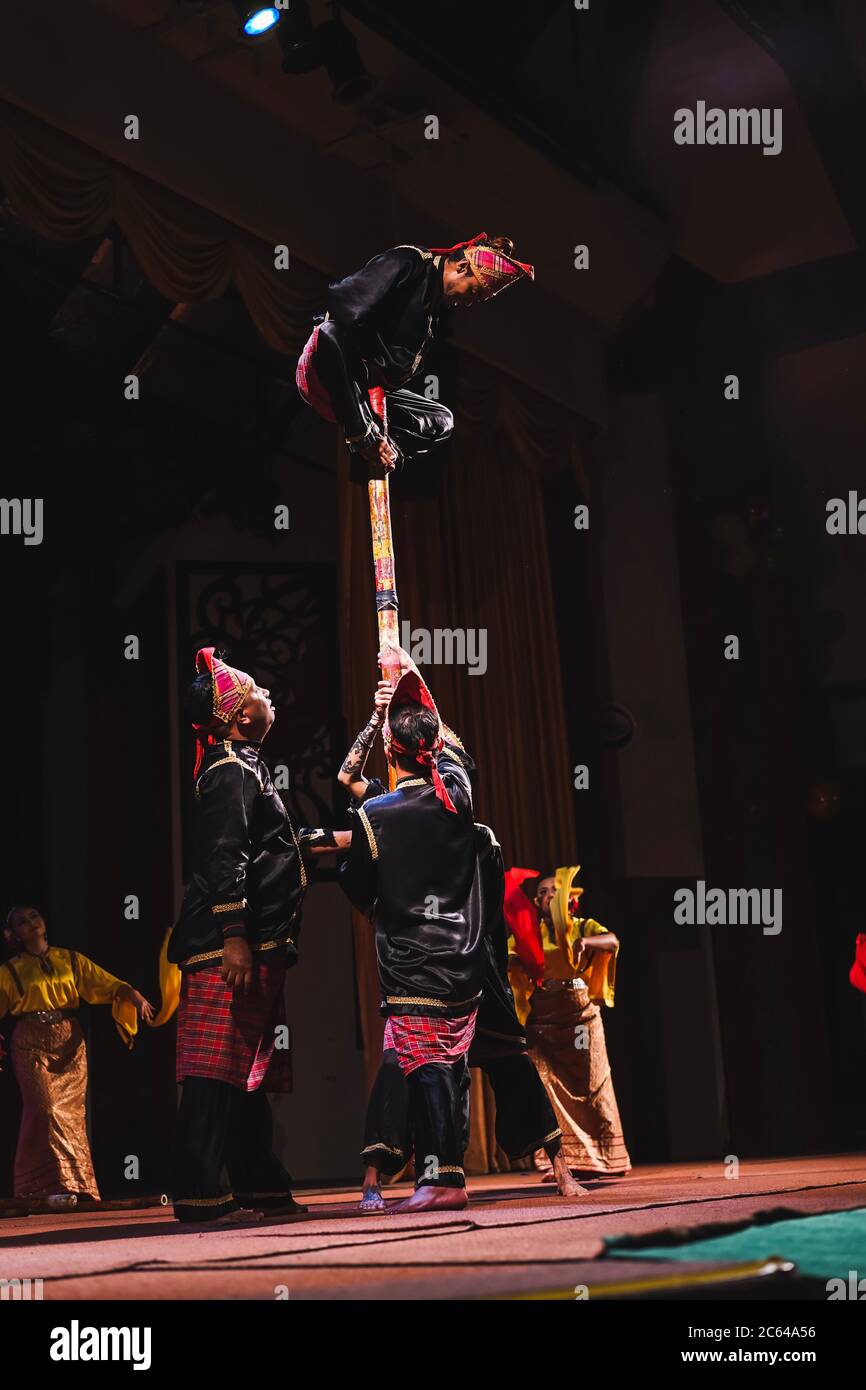 Sarawakian traditional dance by Melanau People, one of the local ethic ...