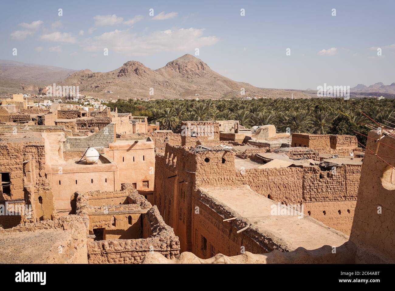 Al Hamra / Oman - February 16, 2020: scenic view of Al Hamra heritage ...