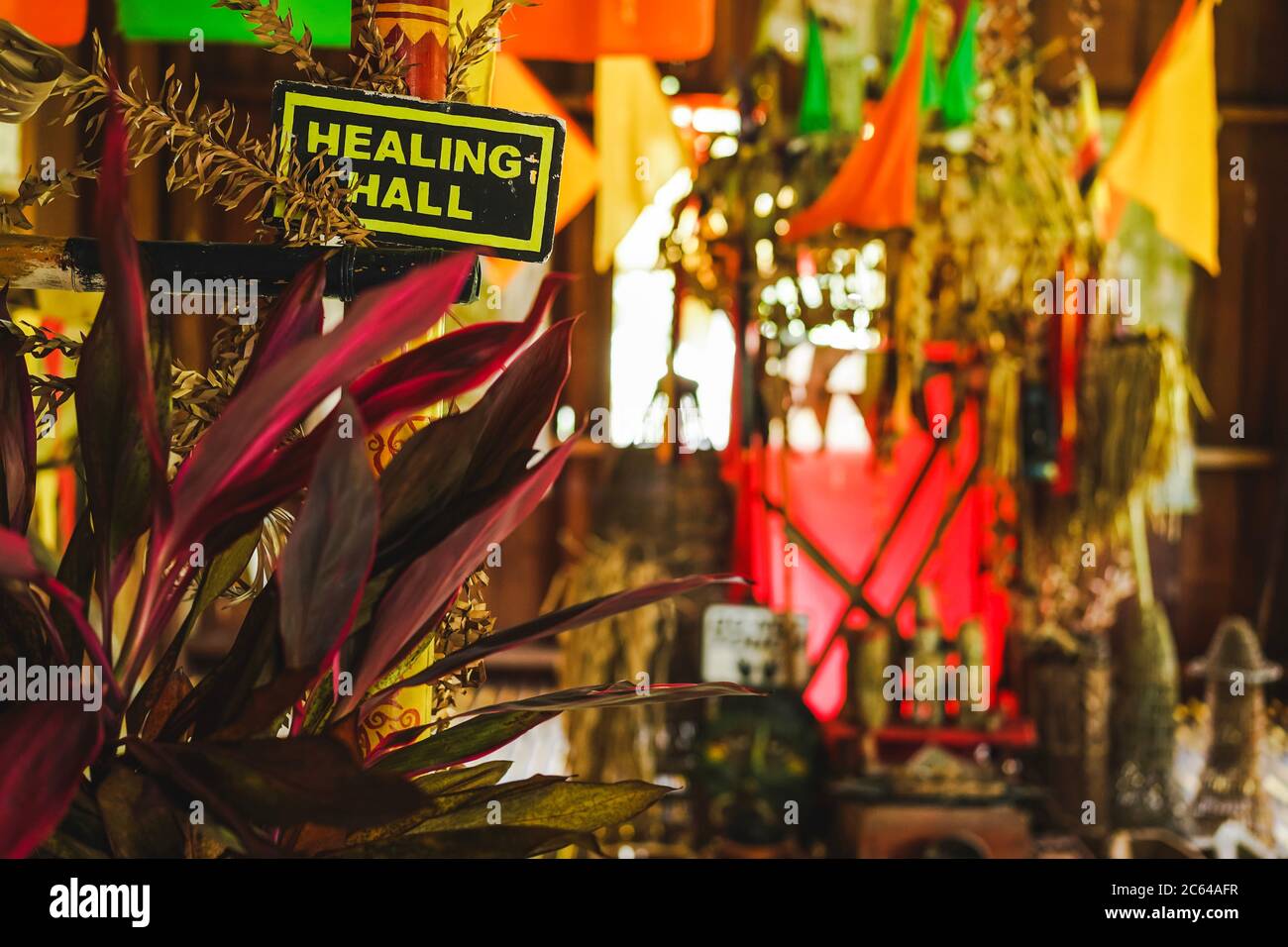 The interior of traditional Melanau People house, one of the ethnic in ...