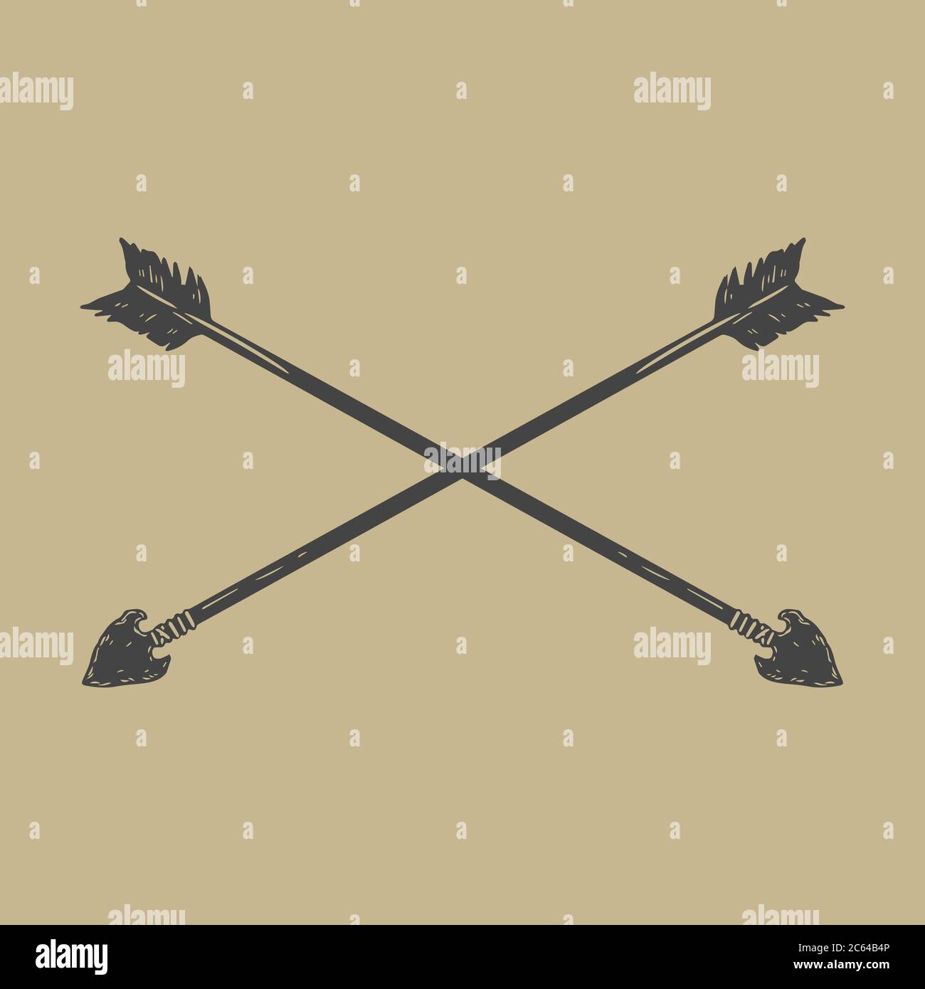 Indian arrow cross isolated icon hi-res stock photography and images ...