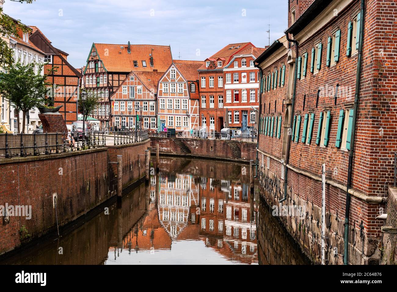 Stade, Germany - August 5, 2019: The Old Town and the Old Port of Stade ...