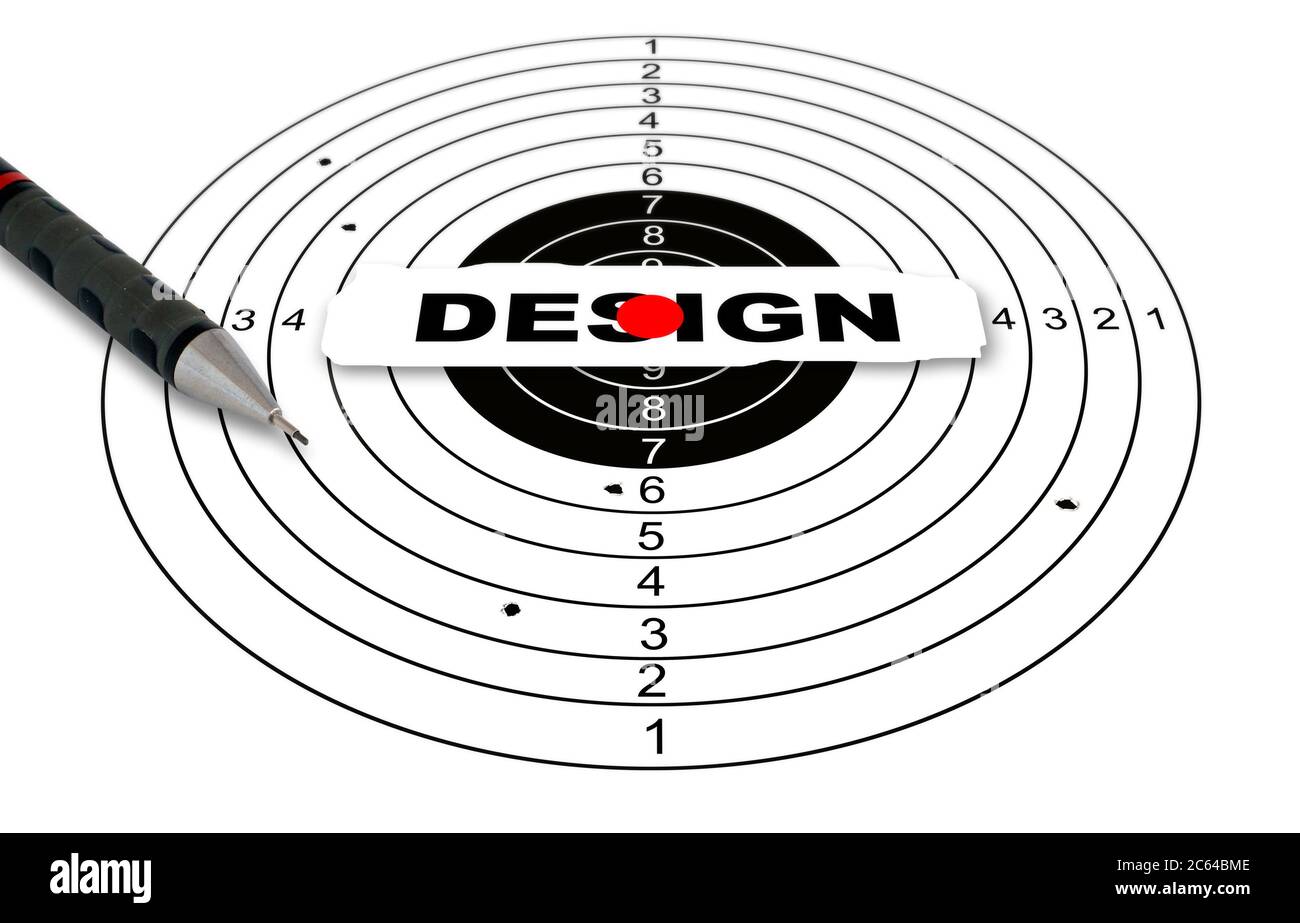 Shooting target with word design made in 2d software Stock Photo - Alamy