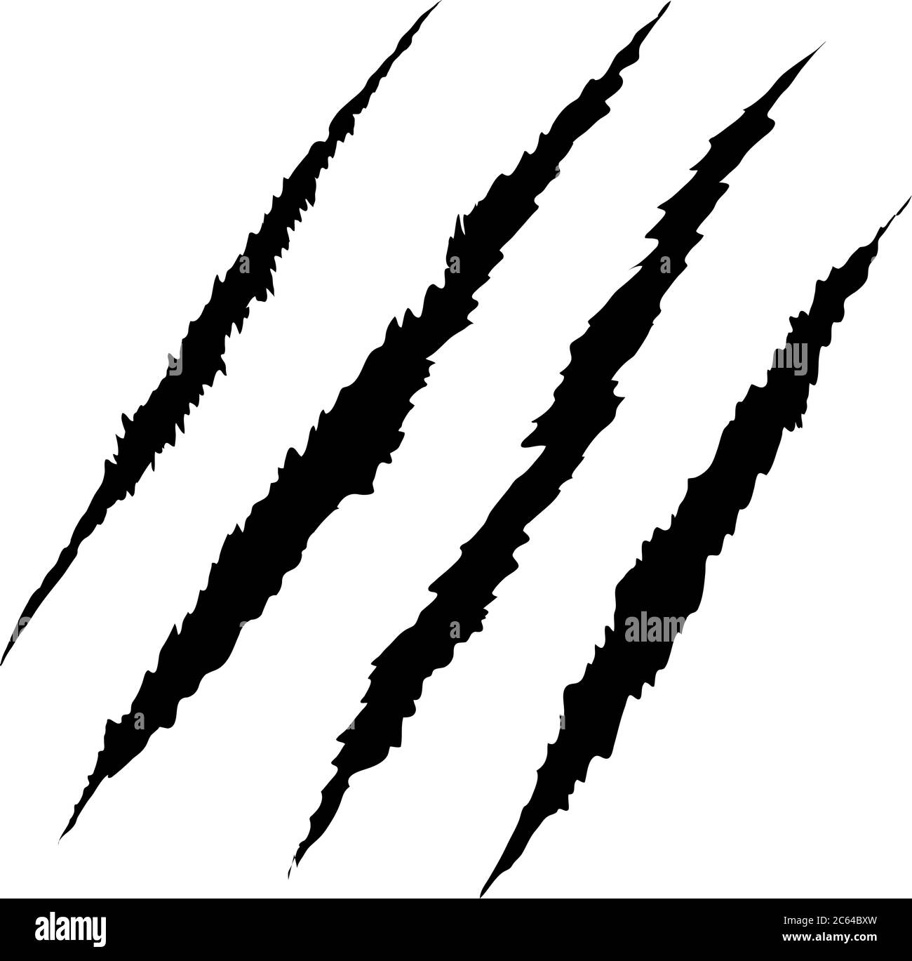 Claws scratch on white background. Design element for logo, label, sign ...