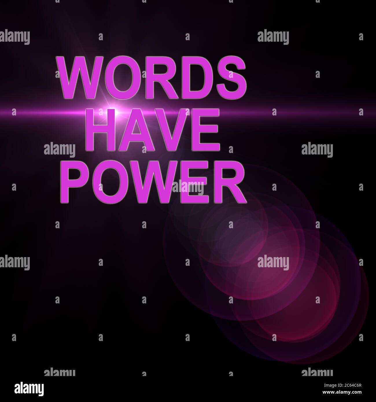 Inspirational quotes on optical flares background Stock Photo - Alamy
