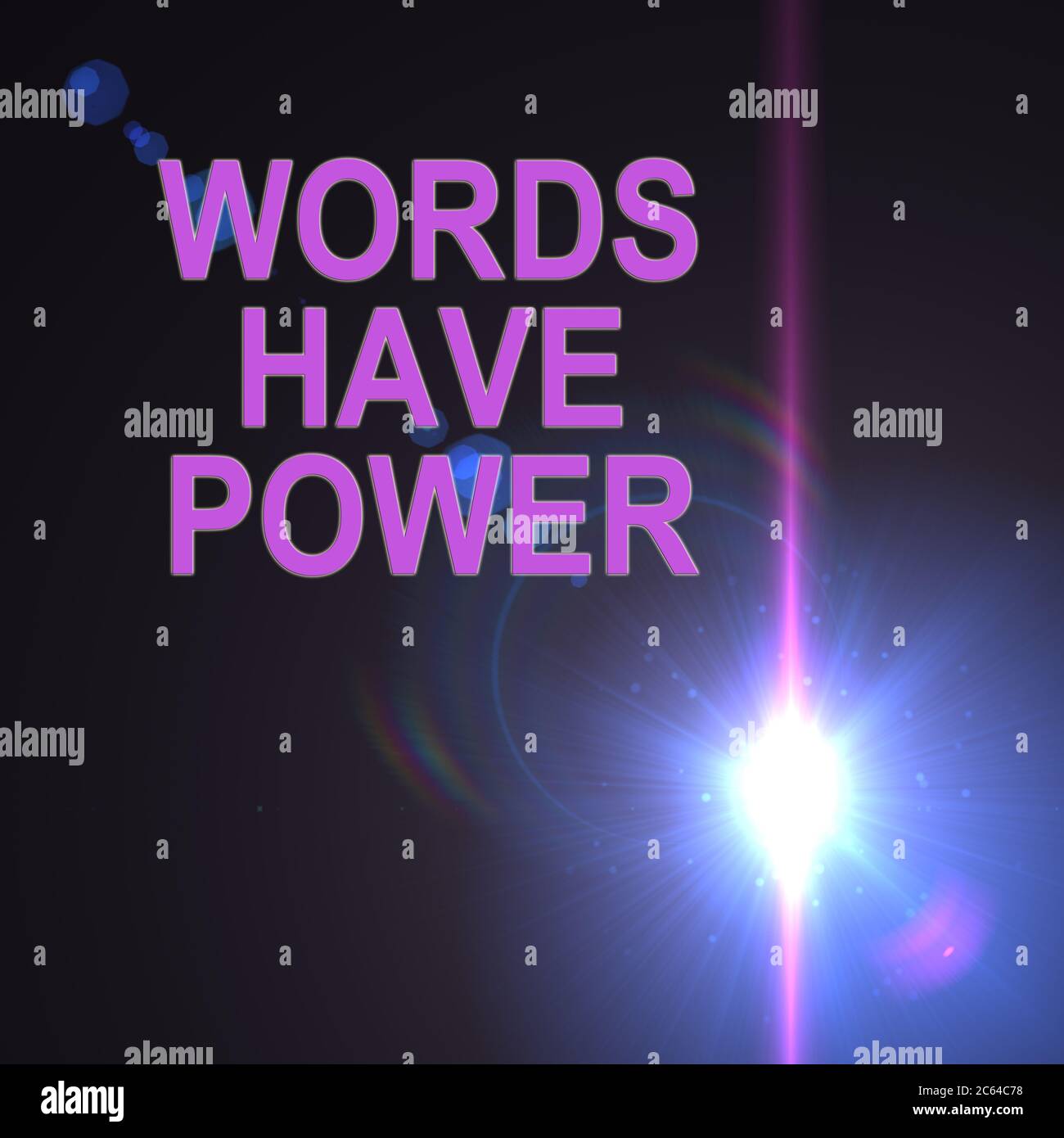 Inspirational quotes on optical flares background Stock Photo - Alamy