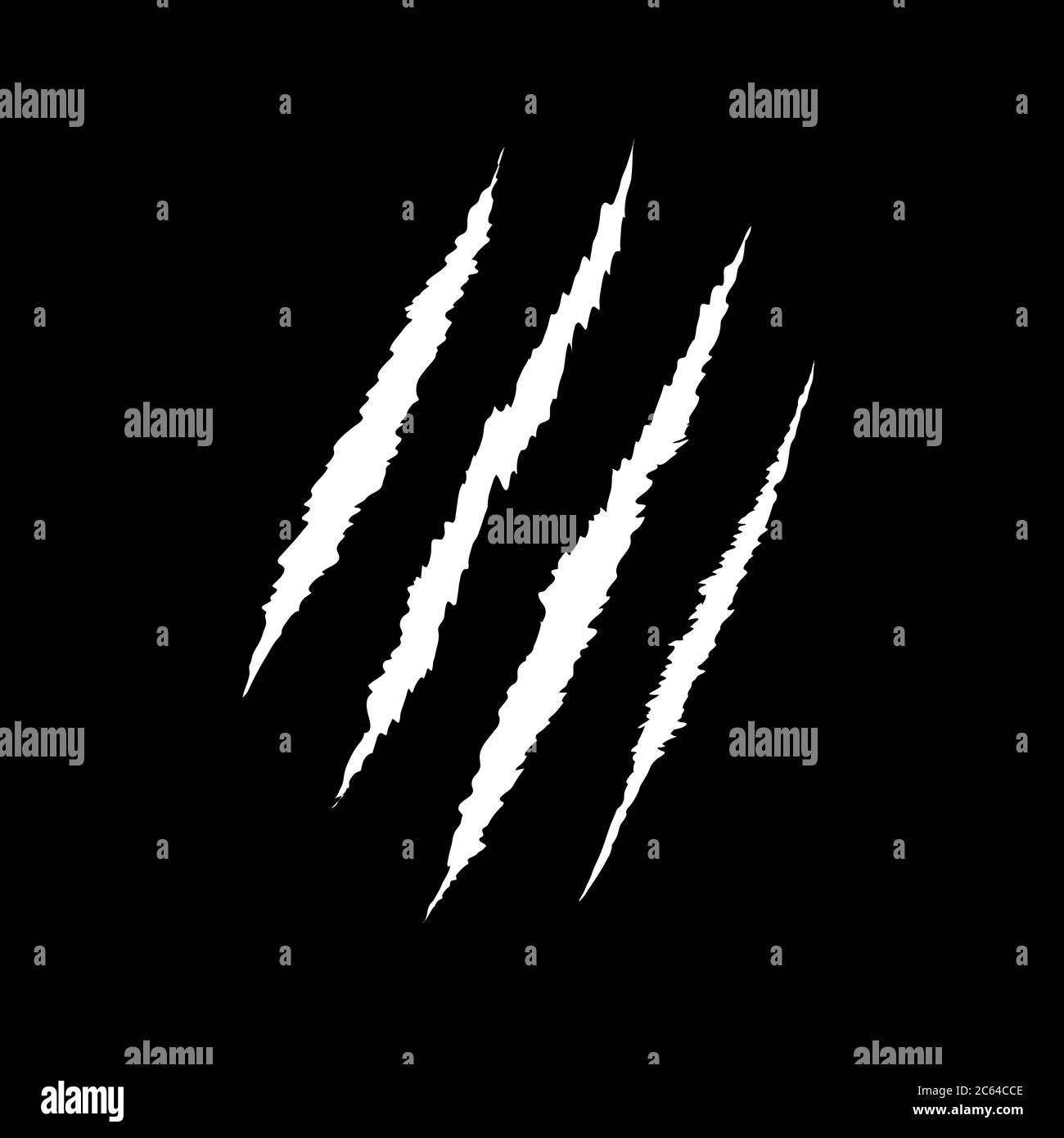 Claws scratch on black background. Design element for logo, label, sign ...