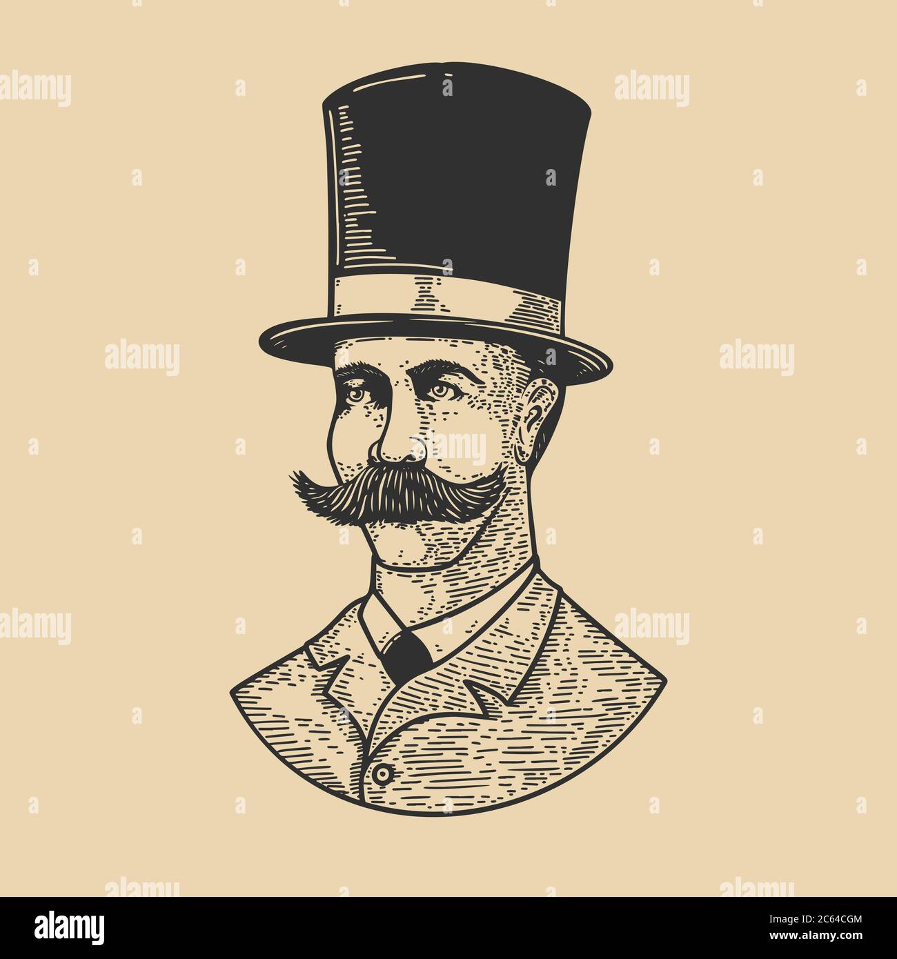 Victorian man suit drawing hi-res stock photography and images - Alamy