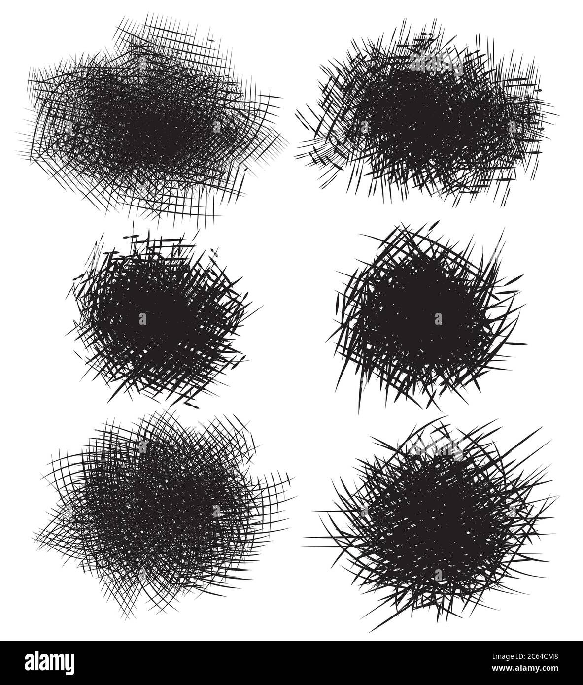 Template Ink Scribbles and Scratches. Vector element for your ...