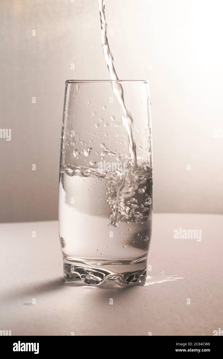 Glass half empty or glass half full. Psychology or motivational concept ...