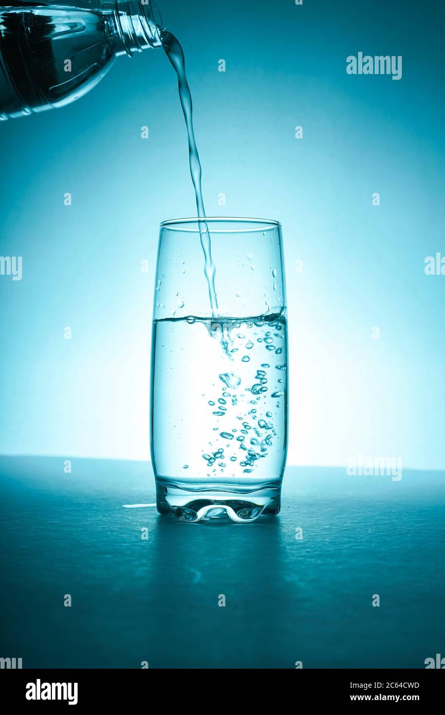 Glass half empty or glass half full. Psychology or motivational concept ...