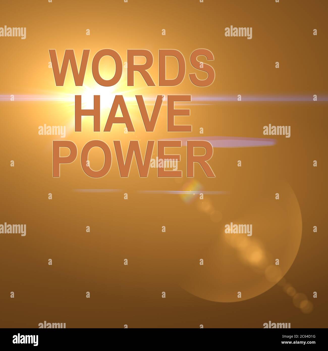 Inspirational quotes on optical flares background Stock Photo - Alamy