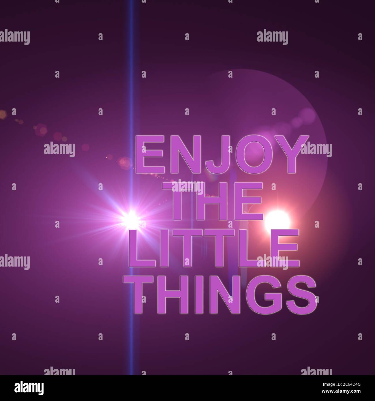Inspirational quotes on optical flares background Stock Photo - Alamy