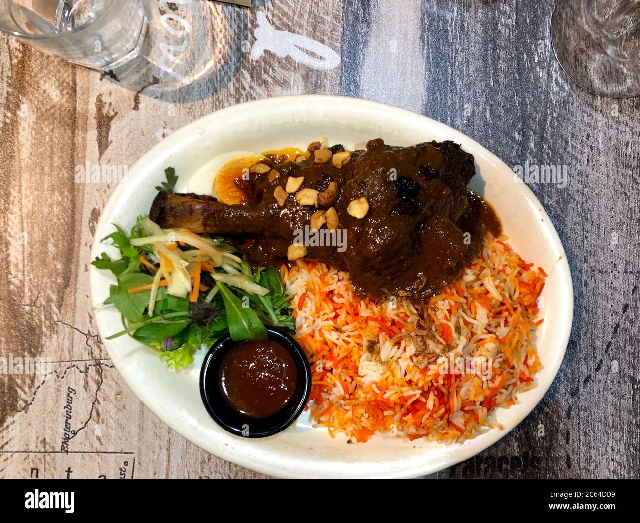 A plate of Lamb Biryani on a table Stock Photo - Alamy