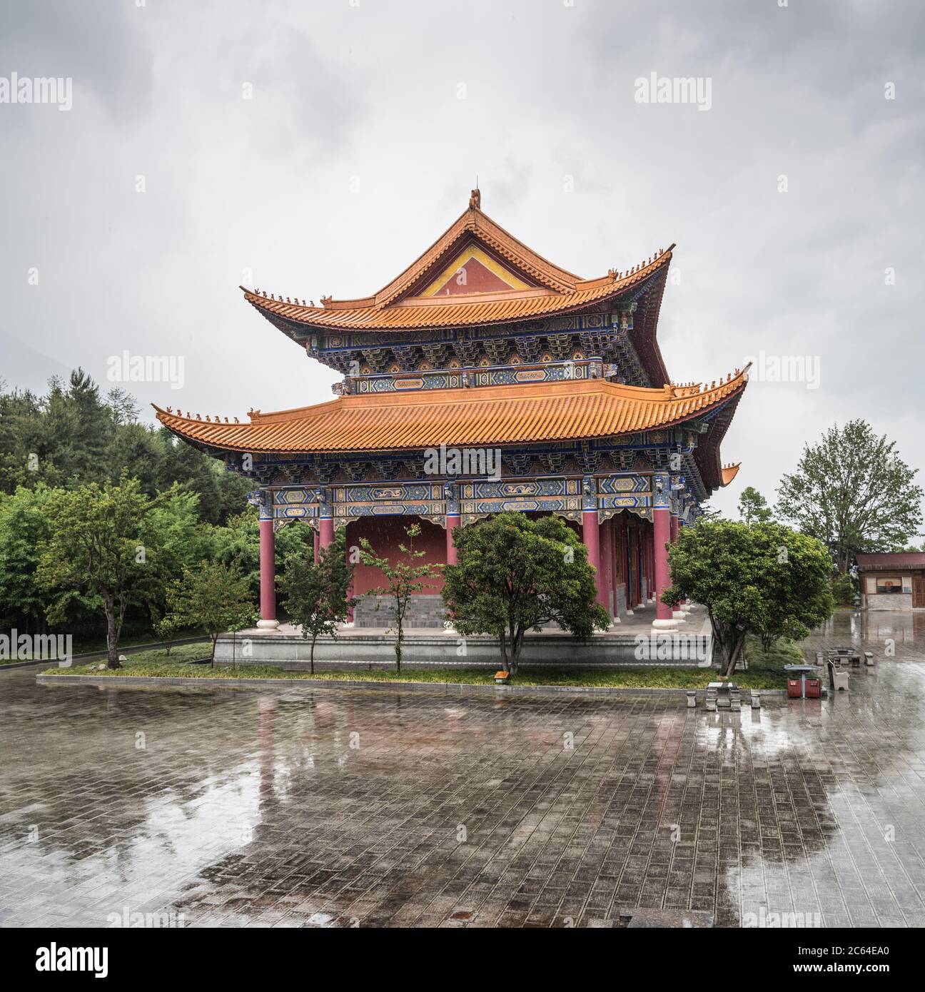 Traditional Chinese temple in the Yunnan Provence of South West China ...